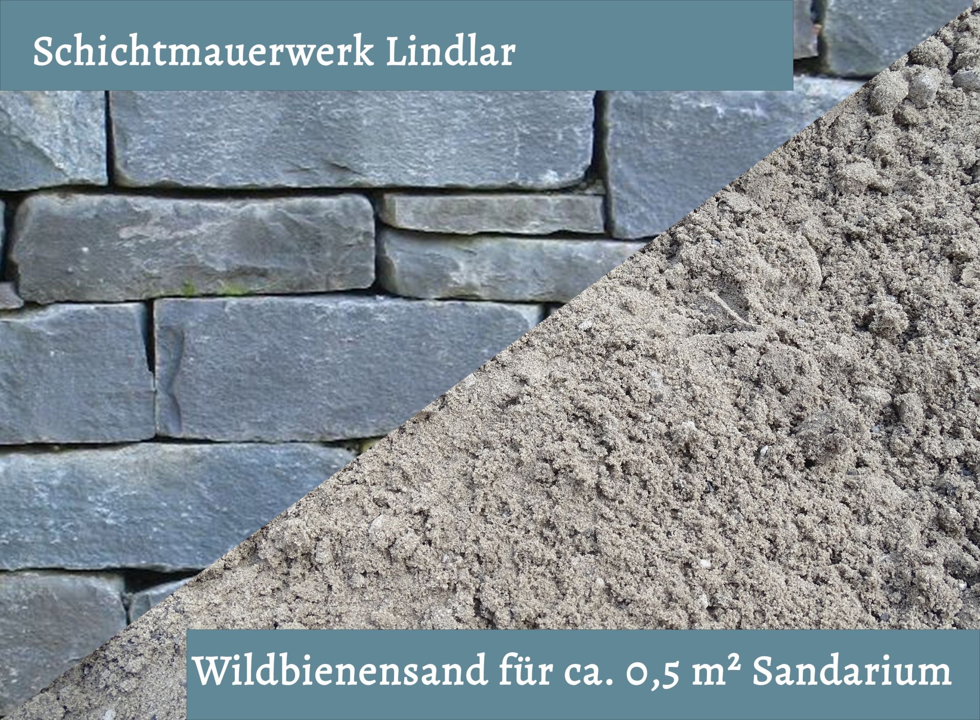 Wildbienensand mit Schichtmauer Lindlar für Sandarium 0,5 m² | 0,5 m² ...